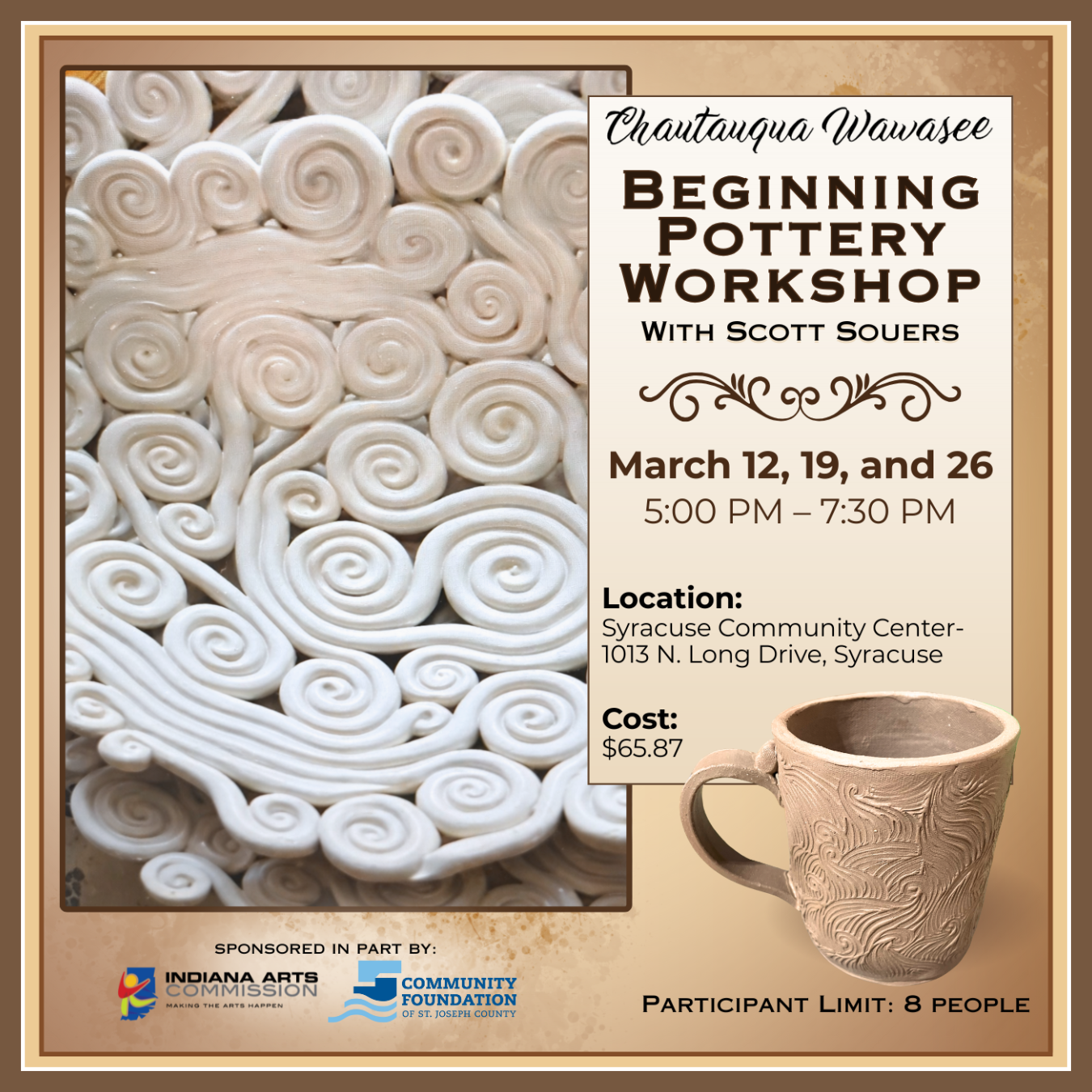 Pottery Workshop for Beginners with Scott Souers - Chautauqua Wawasee